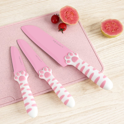 pink knife and fork