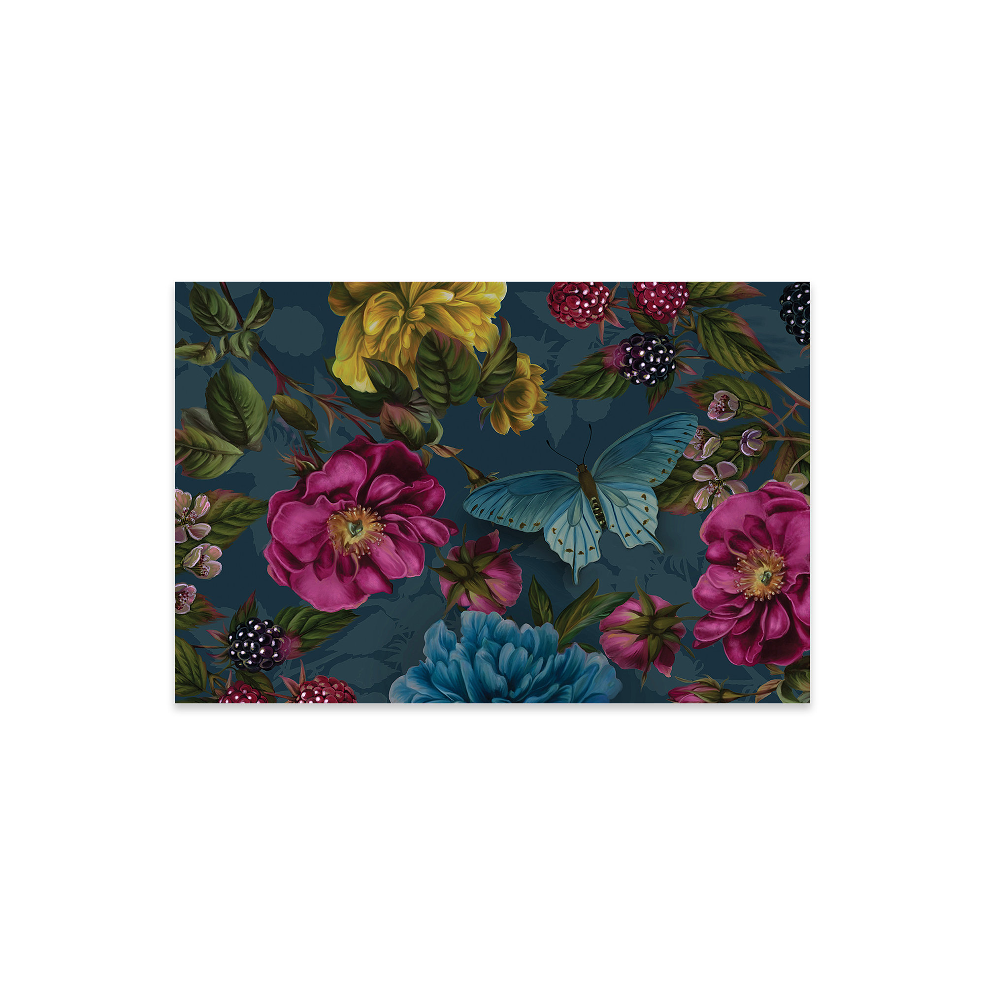 August Grove® Teal Rose Garden On Plastic / Acrylic by Juliana Loomer ...