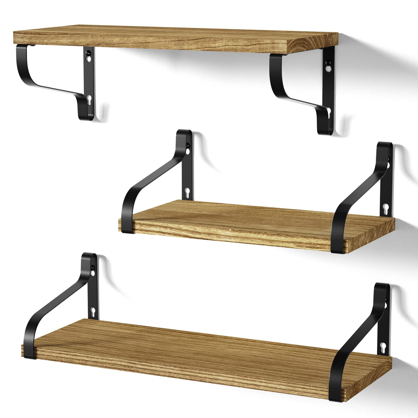 Ebern Designs Mekela Solid Wood Floating Shelf | Wayfair