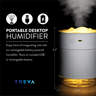 Treva 0.2 Gal. Cool Mist Evaporative Tabletop Humidifier 200 Sq. Ft ...