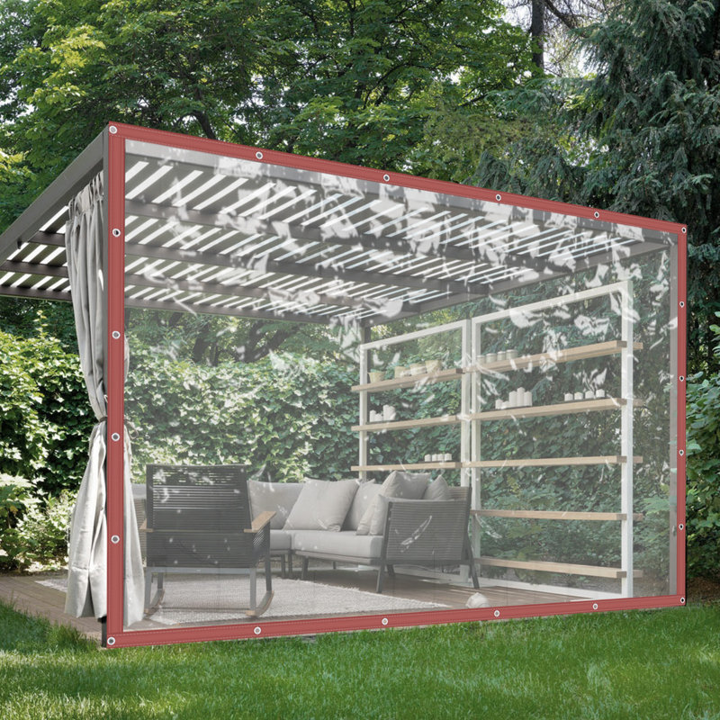 OUKANING 8 * 10FT PVC Waterproof Clear Awning for Patio, Canopies ...