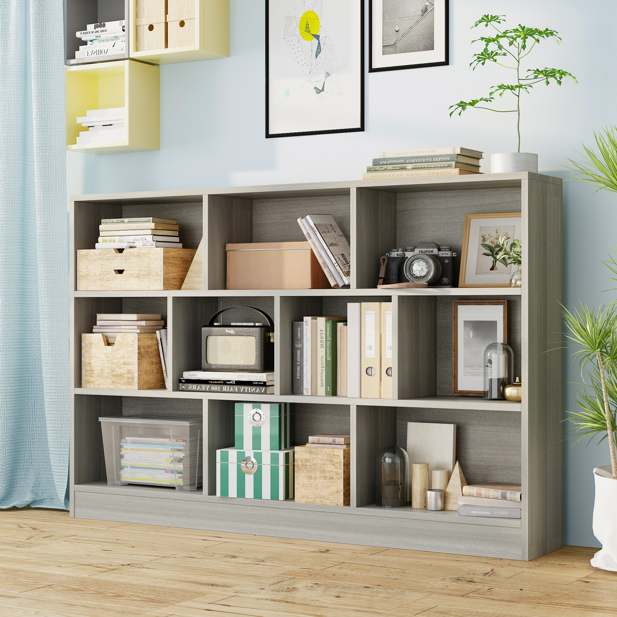 Dakota Fields 3-Layer Wooden Lattice Bookcase | Wayfair