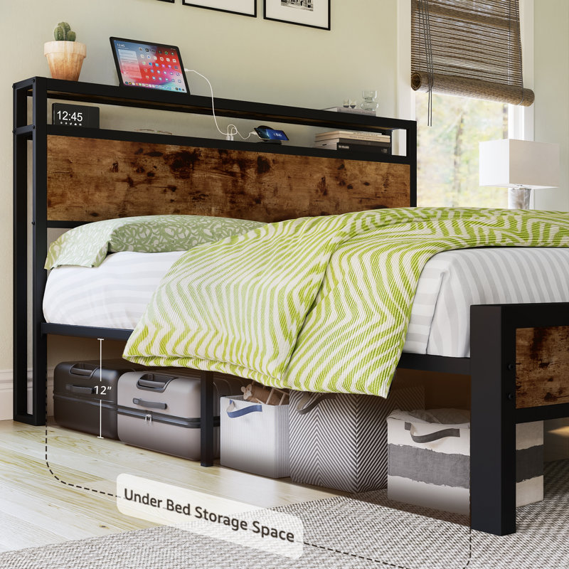 Trent Austin Design® Tryston Bed Frame Industrial Platform Bed with ...