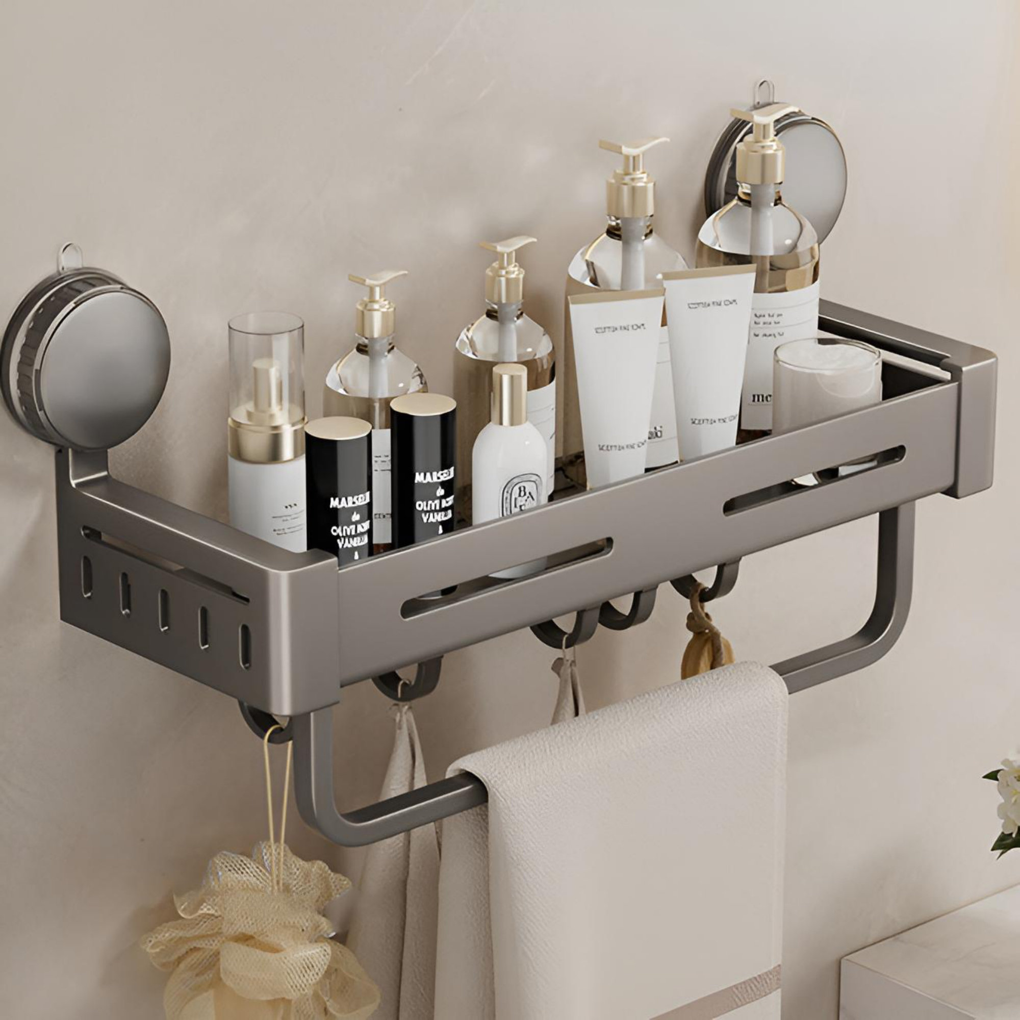 Rebrilliant Bathroom Storage Rack, Non Perforated Wall Mounted Toilet ...