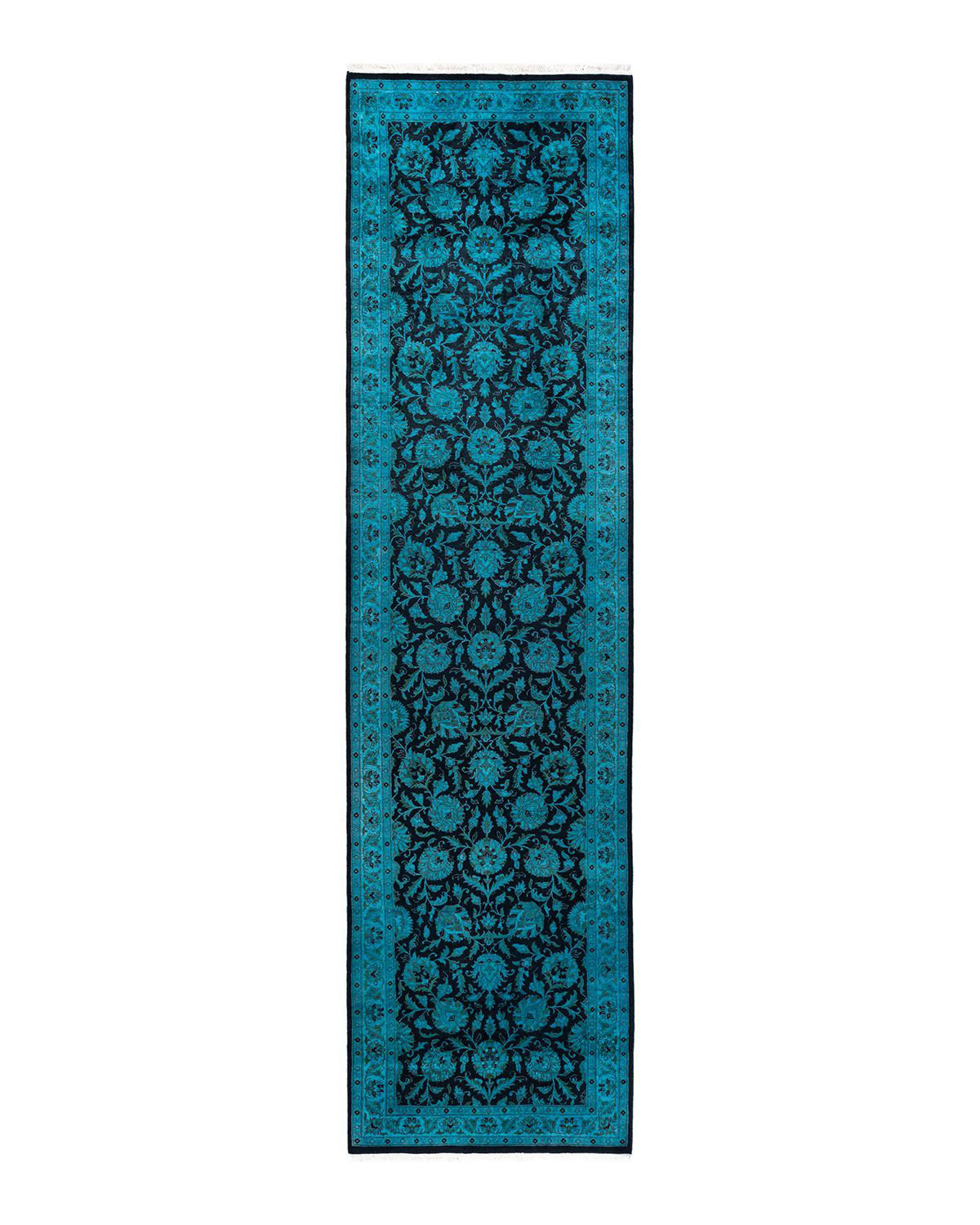 Isabelline Darnice One-of-a-Kind 2'6" x 9'10" New Age Area Rug in Blue ...
