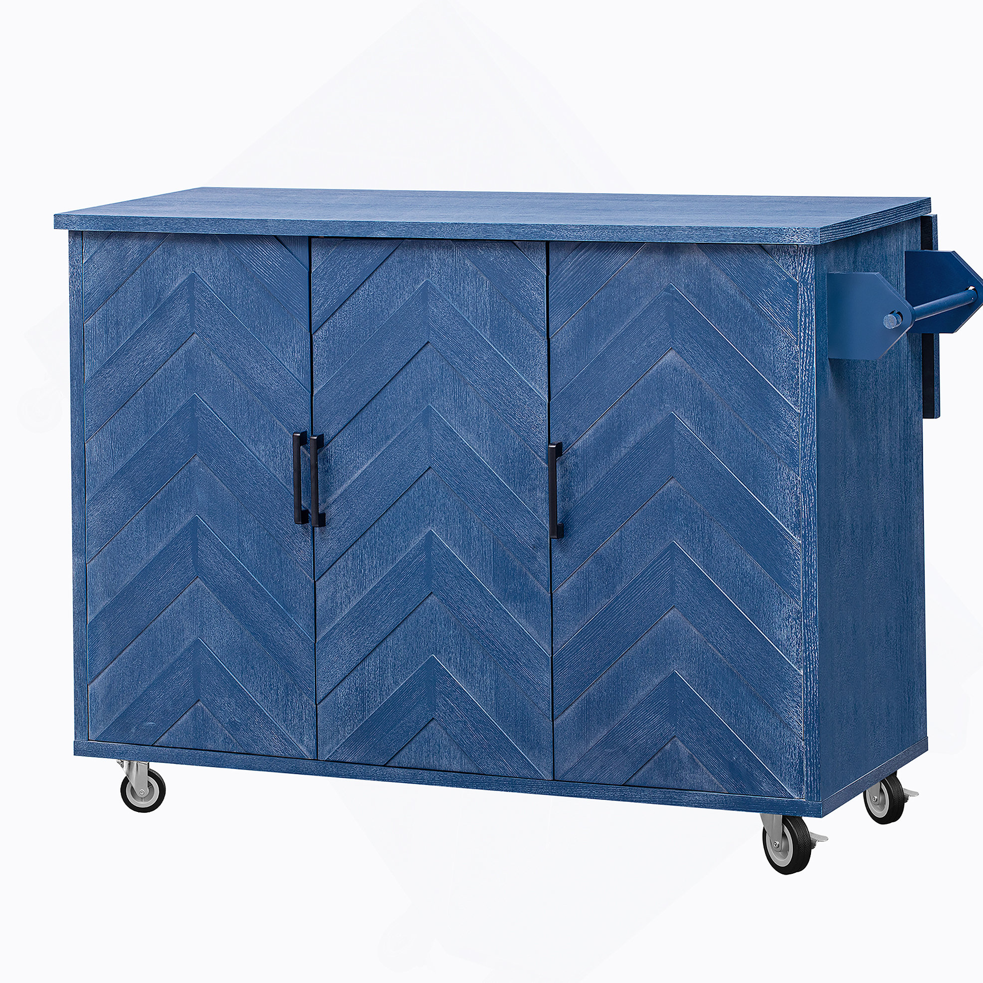Loon Peak 51.2"W 3D Wave Stripes Ash Veneer (Not Cheap Paper) Kitchen ...