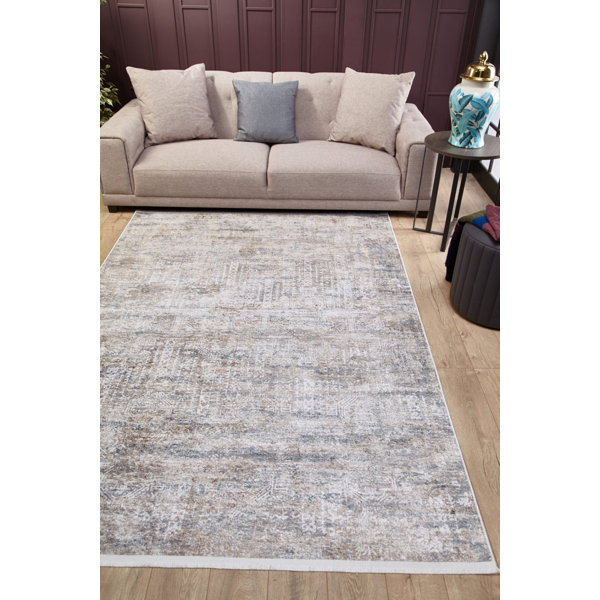 Hargun Runner Usso Modern Machine Woven Mink Area Rug | Wayfair.co.uk