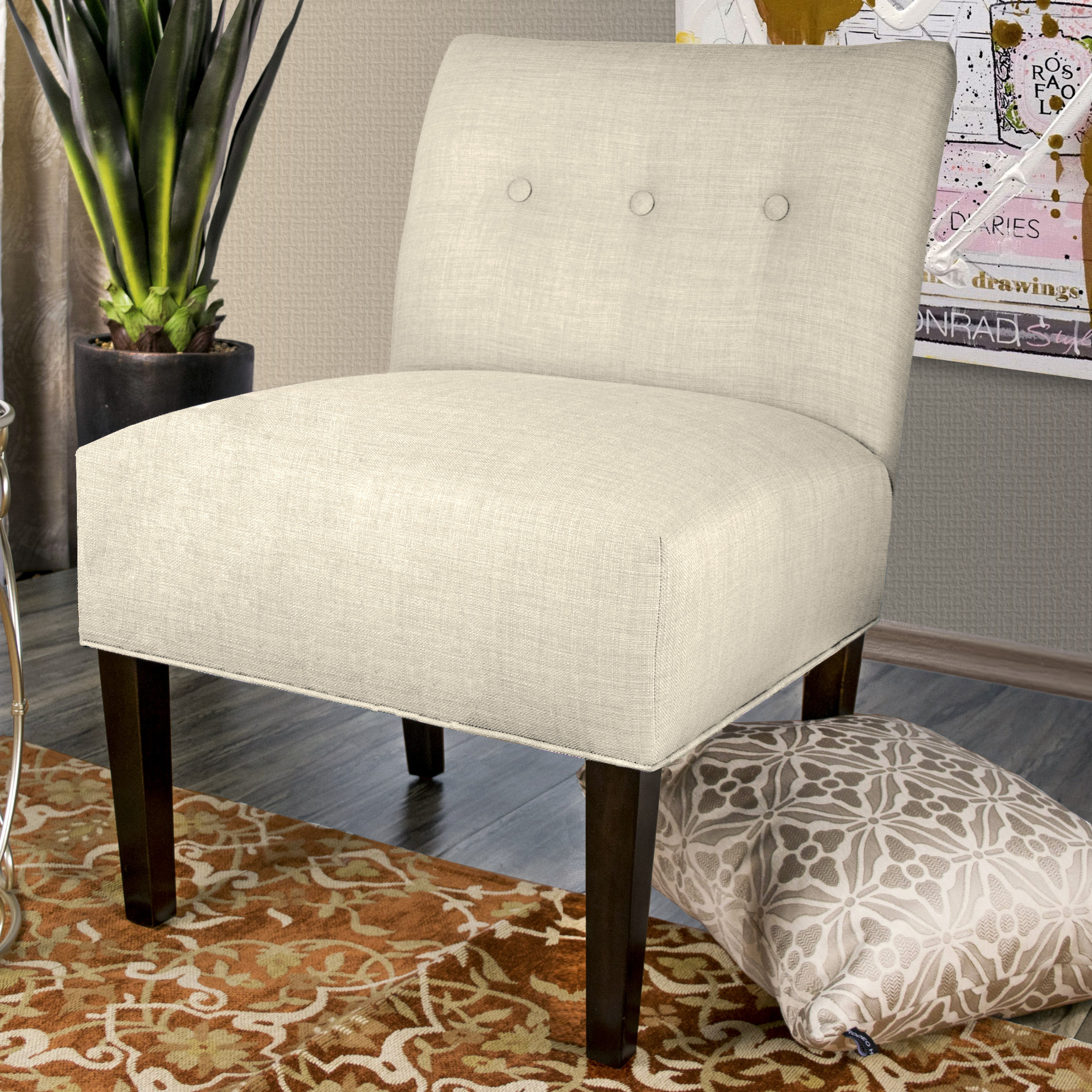 Winston Porter Brannan 24" Wide Tufted Slipper Chair & Reviews ...