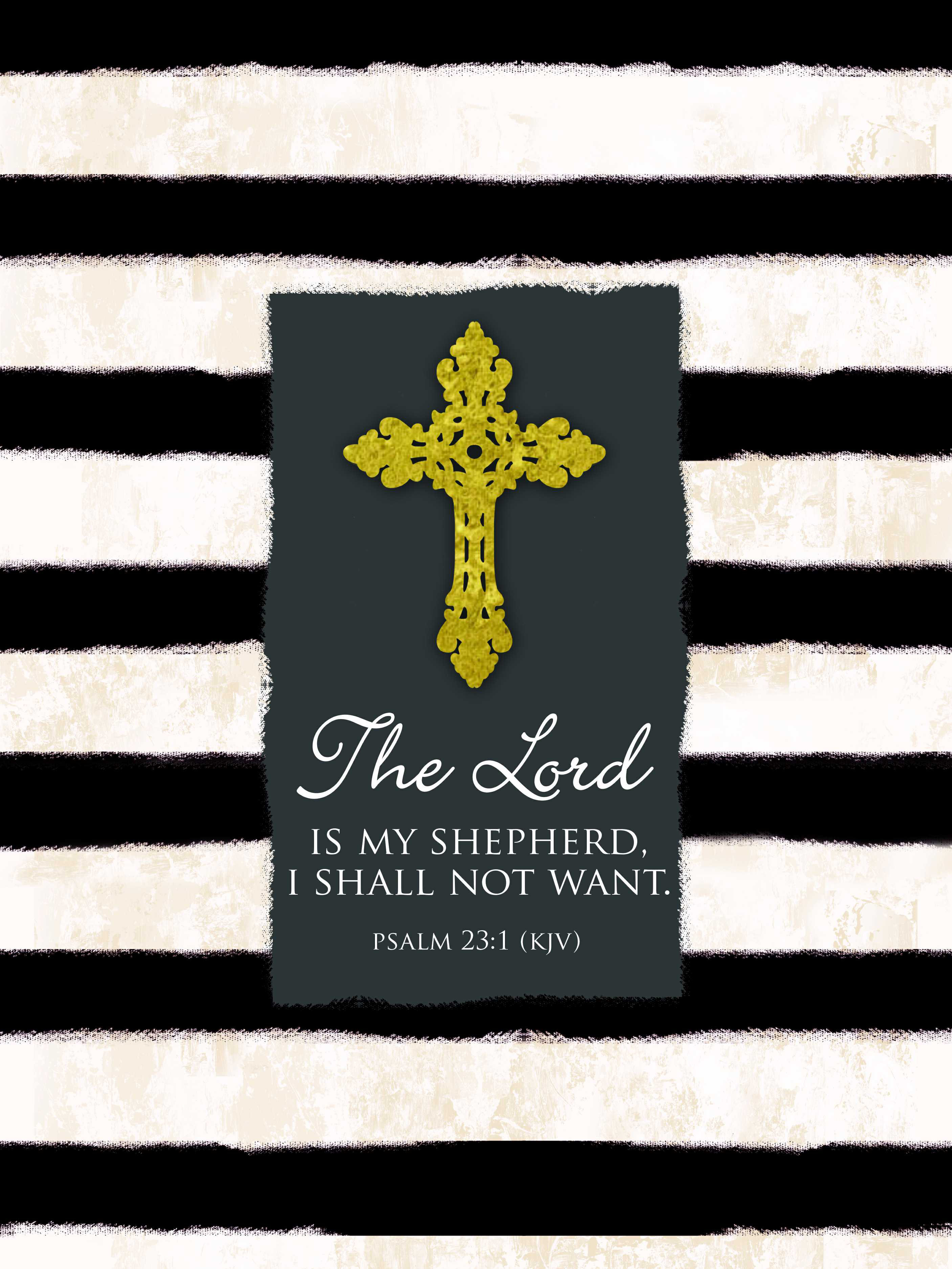 Trinx Black Stripes Cross - Wrapped Canvas Textual Art | Wayfair