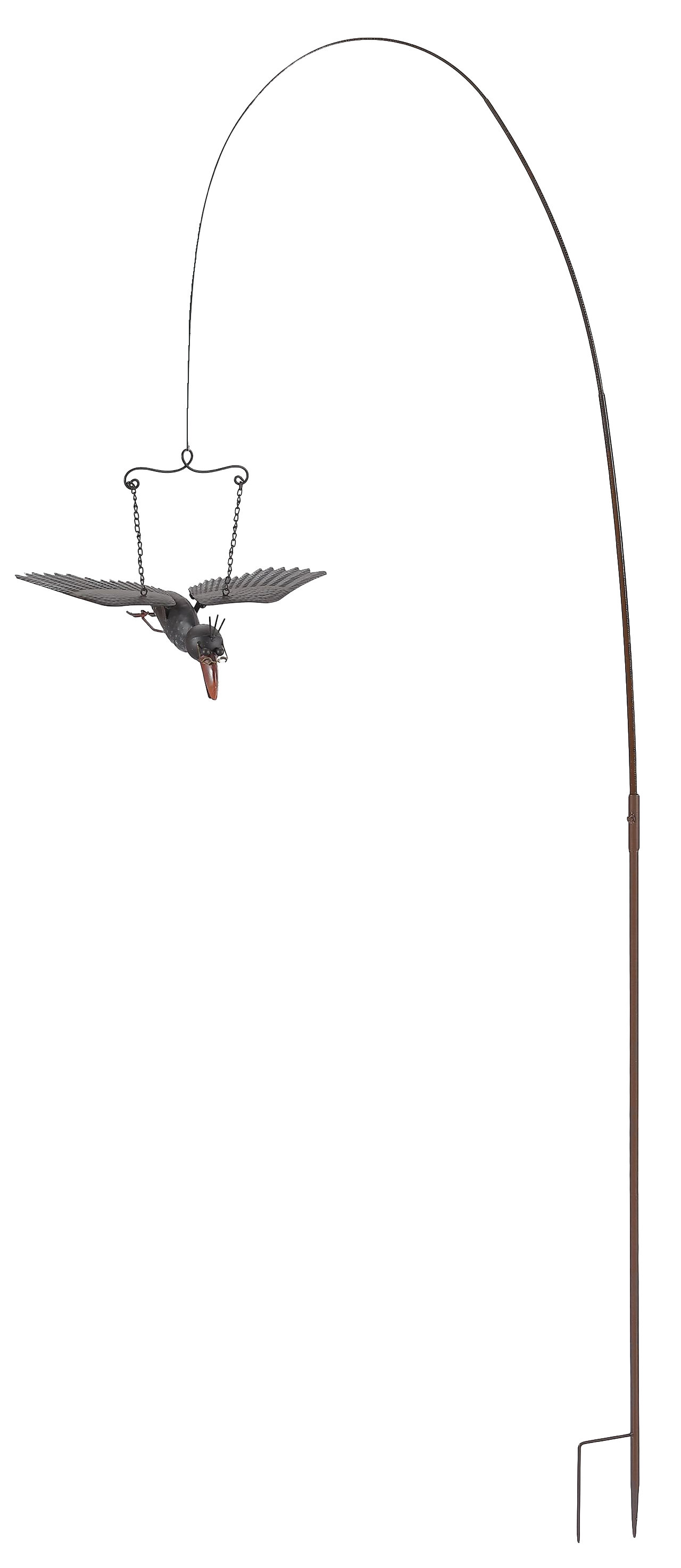 Continental Art Center Swinging Bouncing Crow Rustic Garden Stake | Wayfair
