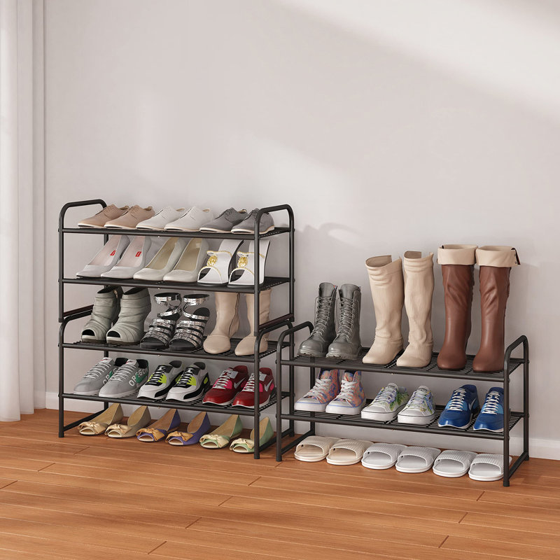 Rebrilliant Simple 2-layer metal shoe rack | Wayfair