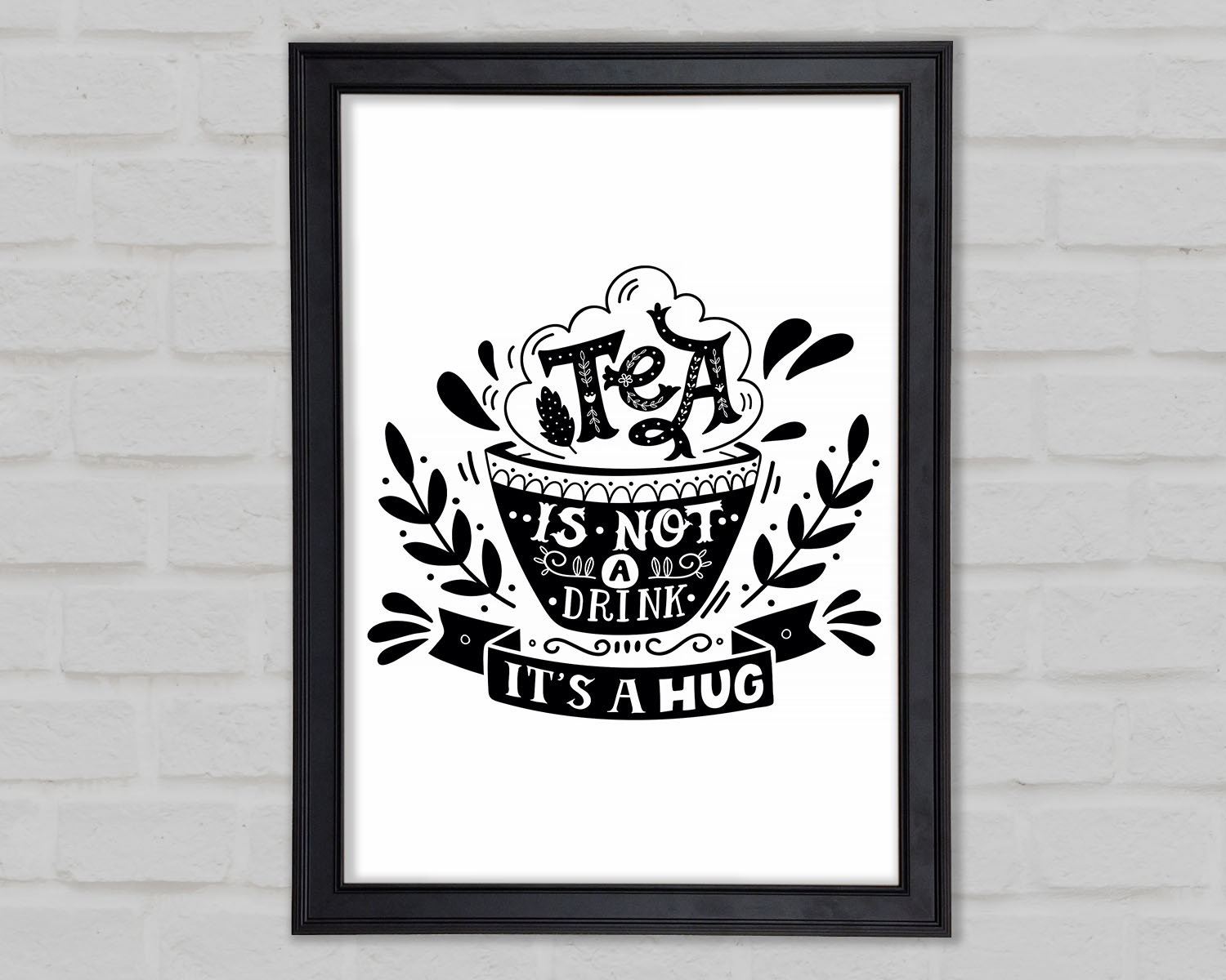 Happy Larry Tea Is A Hug Framed Print Wall Art | Wayfair.co.uk