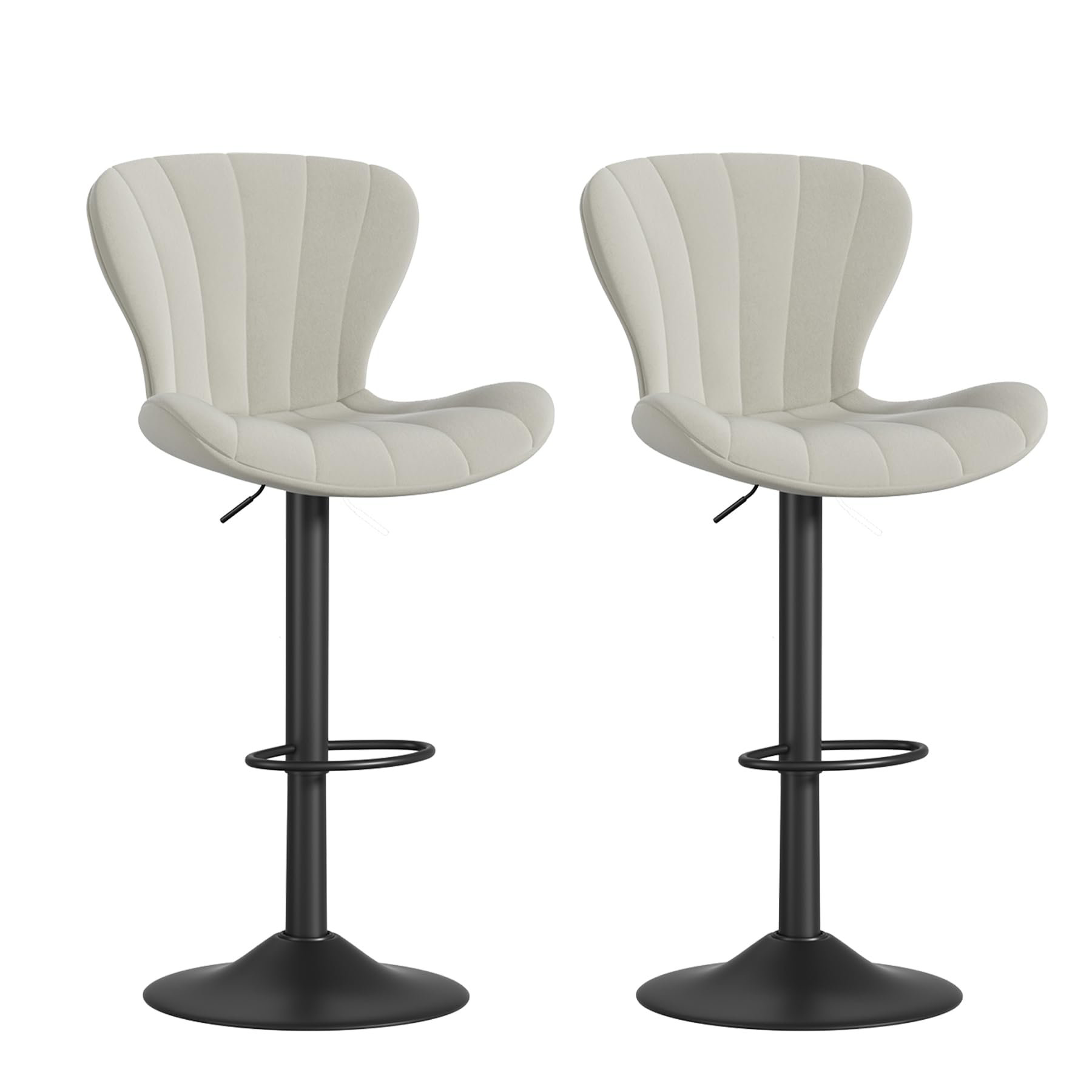 Ebern Designs Upholstered Bar Stools Set Of 2, Modern Counter Height ...