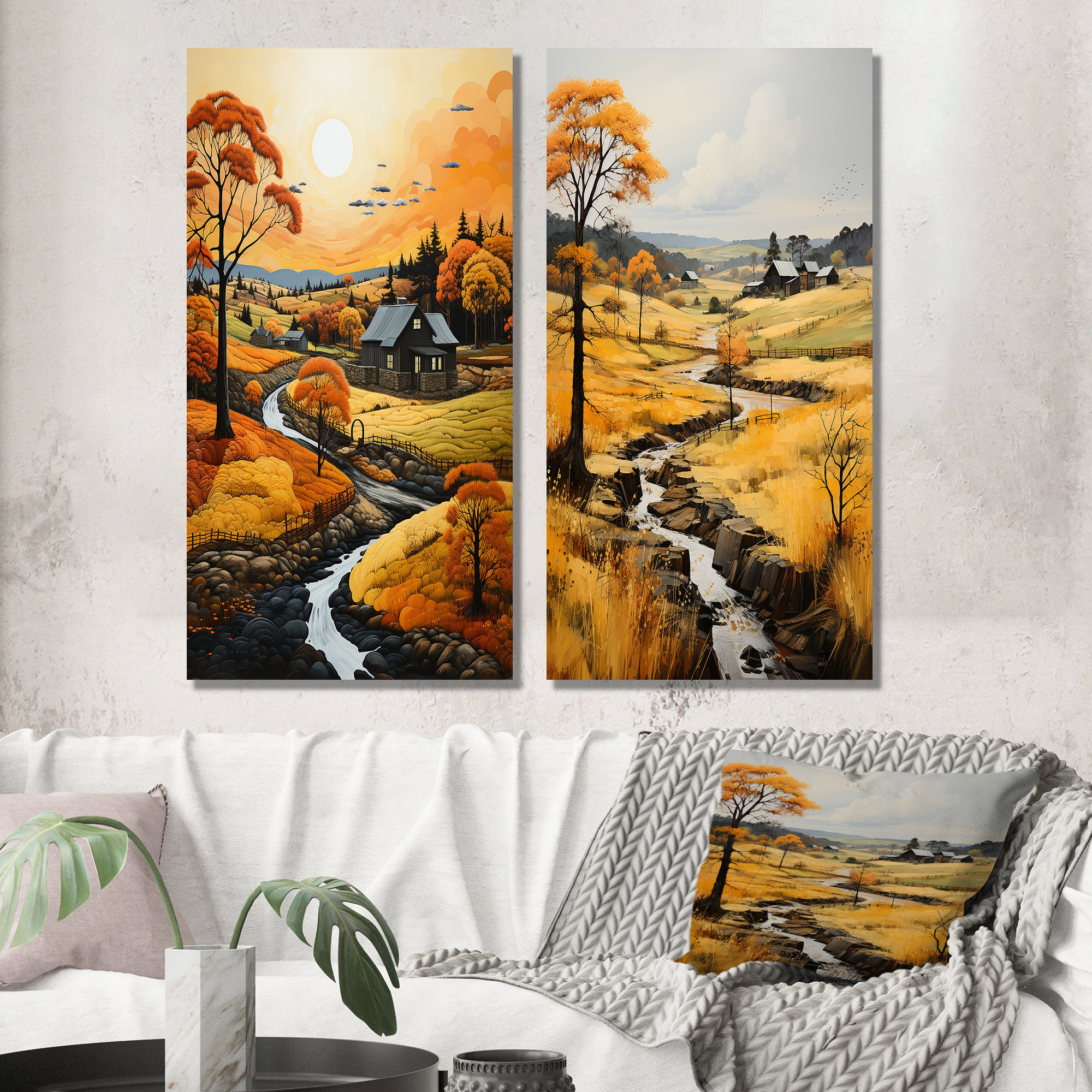 Red Barrel Studio® Farm Autumn Hues Landscape " Farm Autumn Hues ...