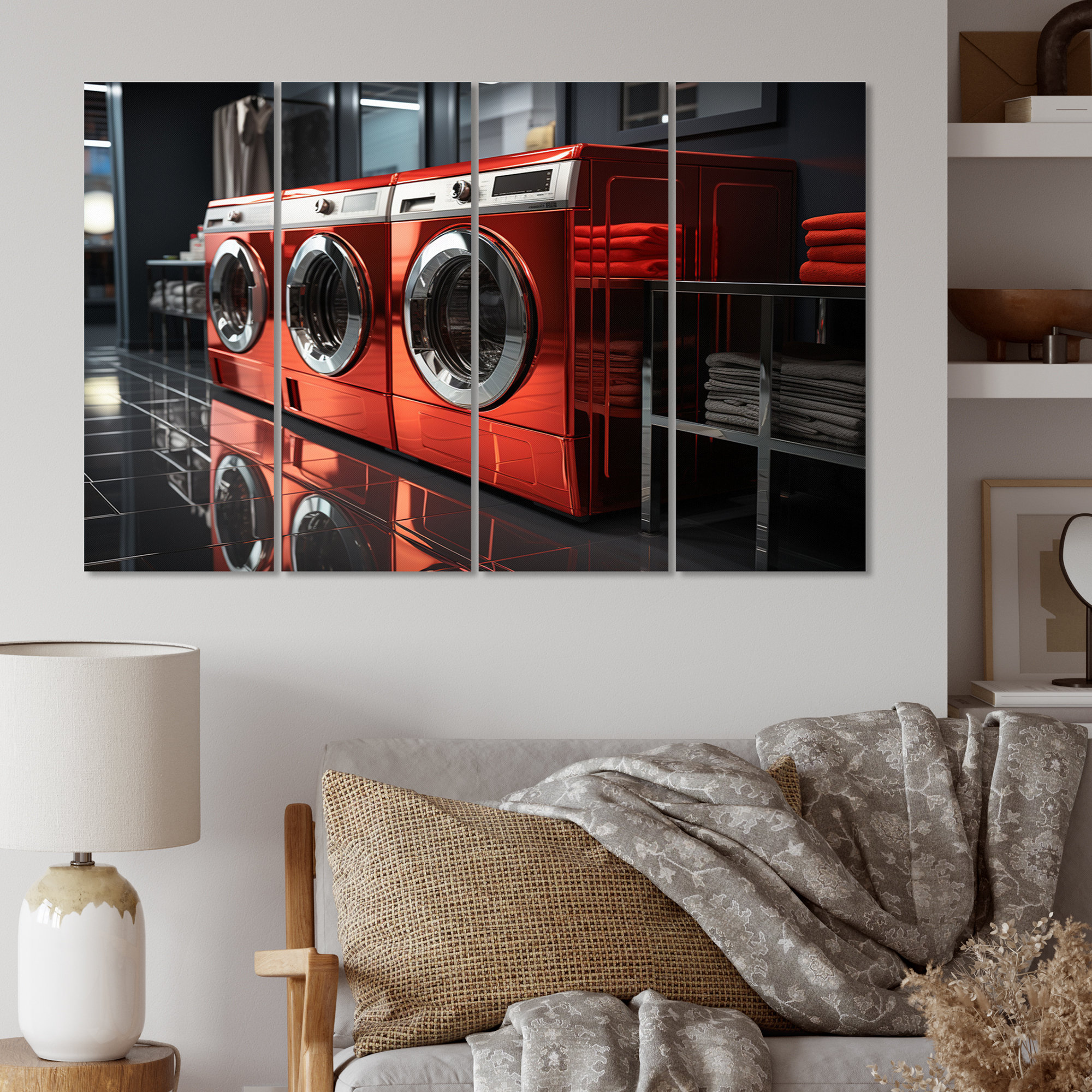 DesignArt Laundry Room Of Next Century II - Bath & Laundry Metal Art ...