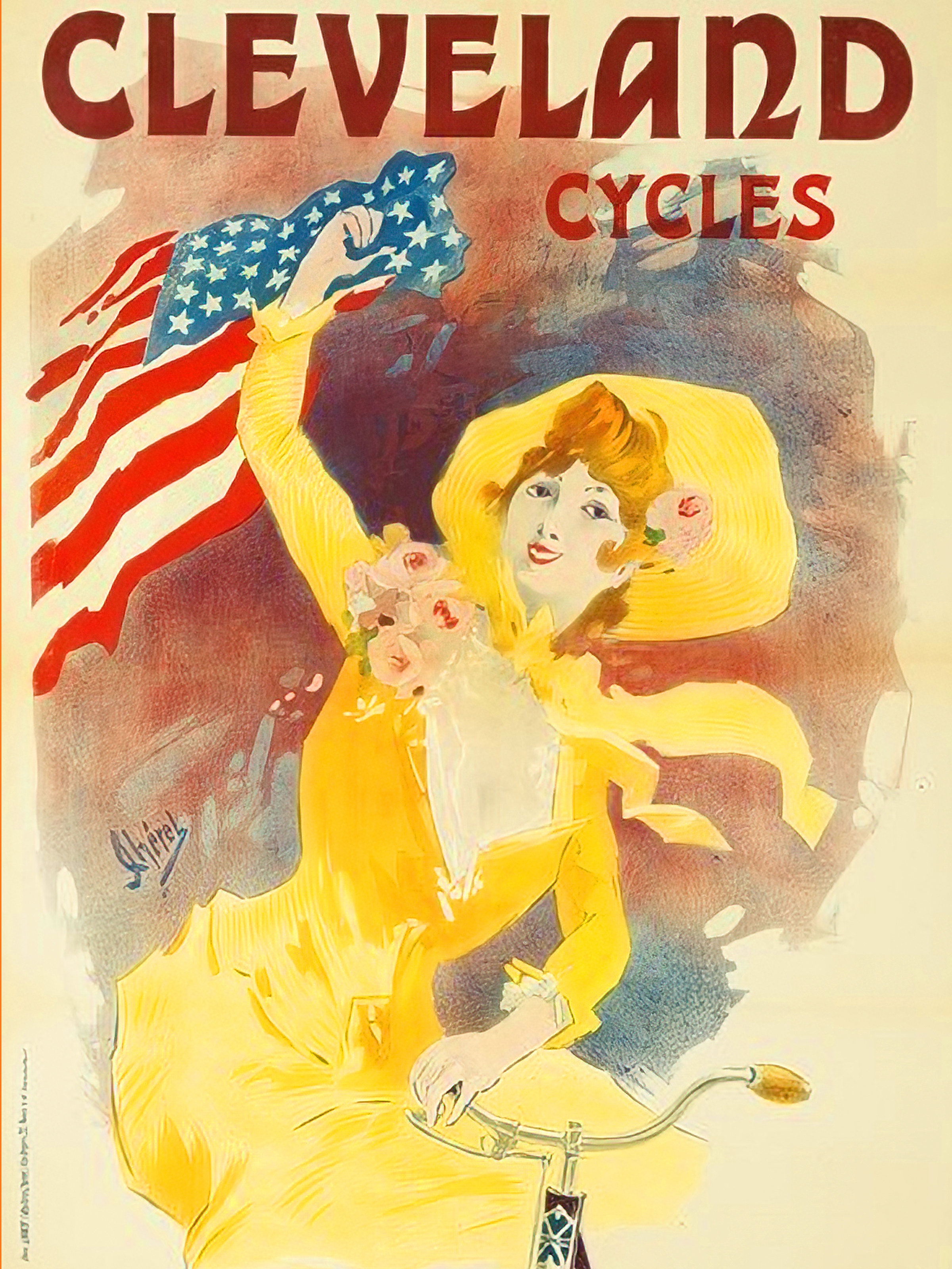 Trinx Affiche Cycles Cleveland Vintage Bicycle Advertising Poster by ...