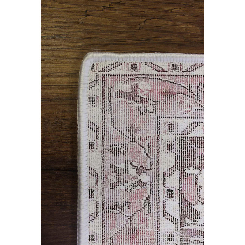 Bless international Performance Gray/Pink/White Rug | Wayfair