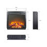 Latitude Run® 18" Electric Fireplace With Log - Ultra Thin Heater ...