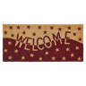 VHC Brands Higher Glory Burgundy Tan Stars Coir Welcome Rug Rect | Wayfair