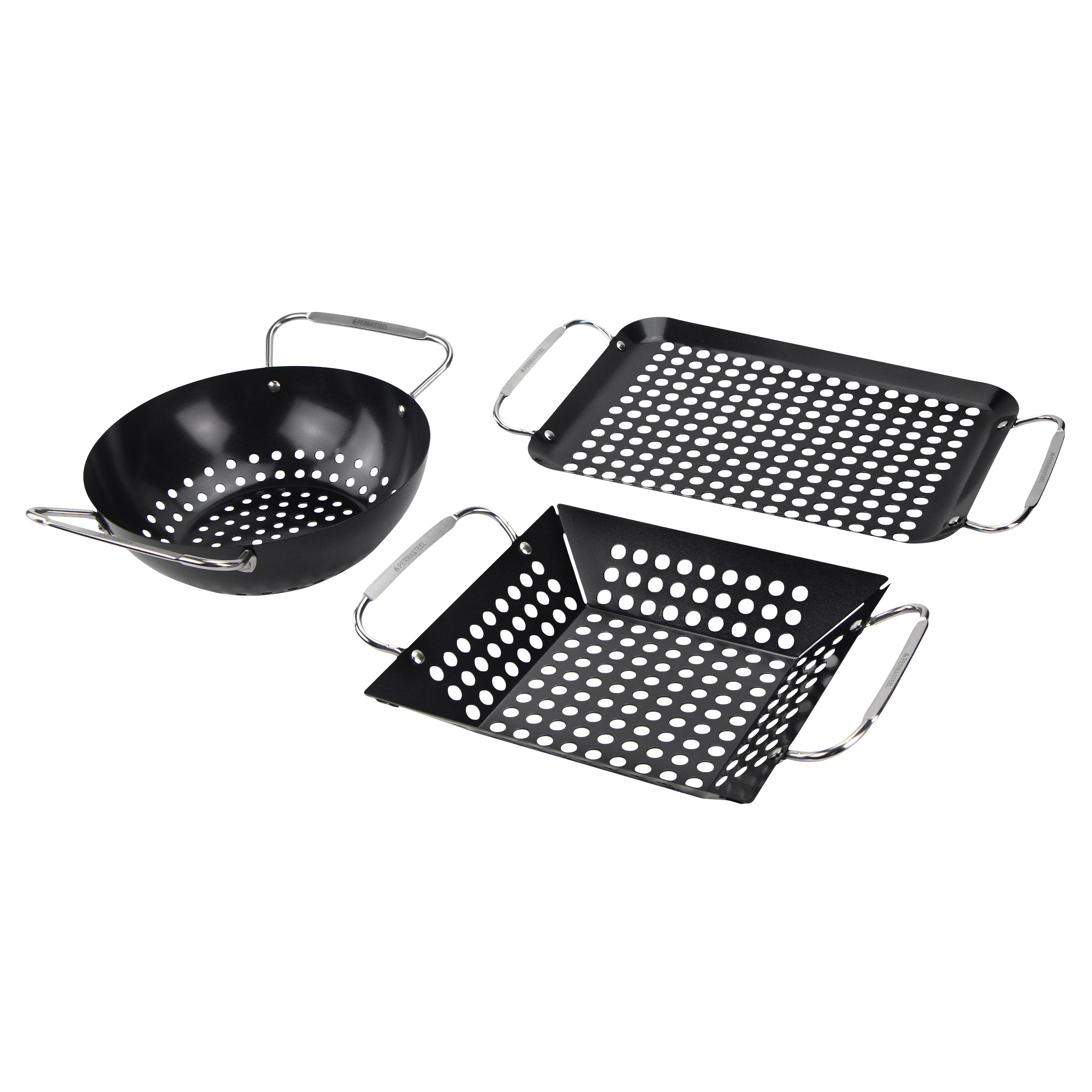 Permasteel 3-Pc BBQ Grill Baskets & Reviews | Wayfair