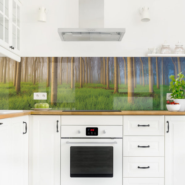 Union Rustic Gering 60 x 210cm PVC Tile in Green/Brown | Wayfair.co.uk