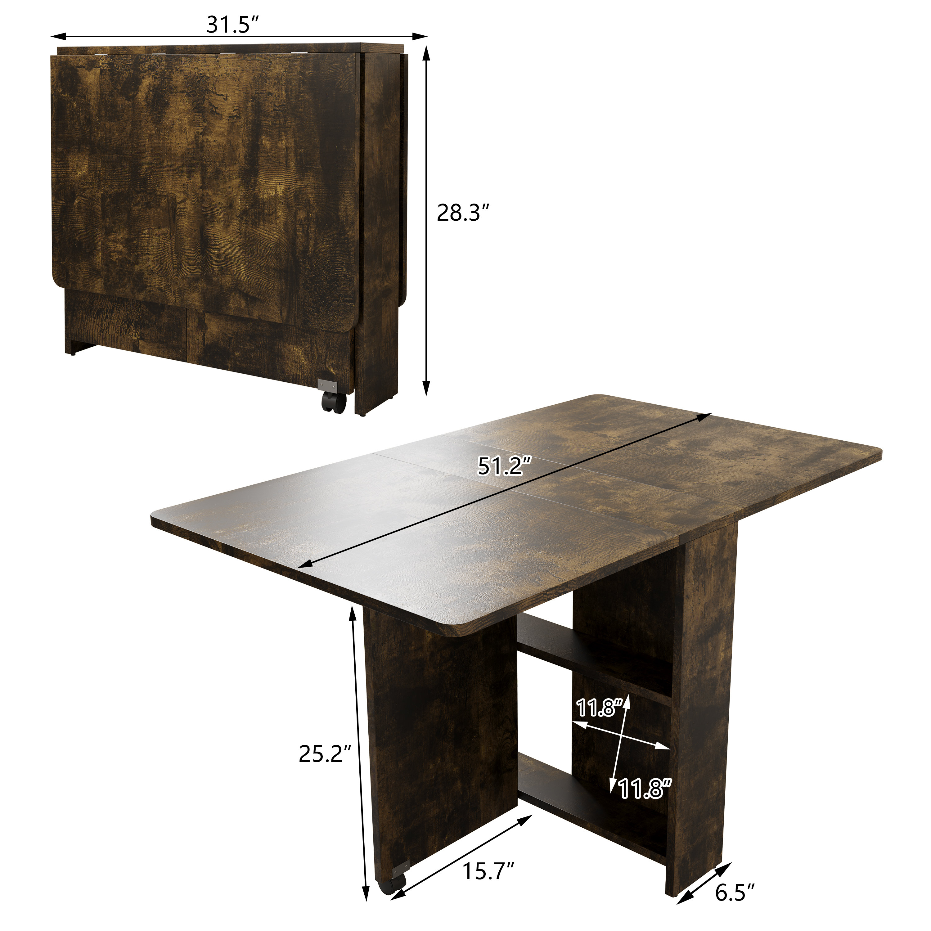 Ebern Designs 51'' Dining Tevell Folding Dining - Wayfair Canada