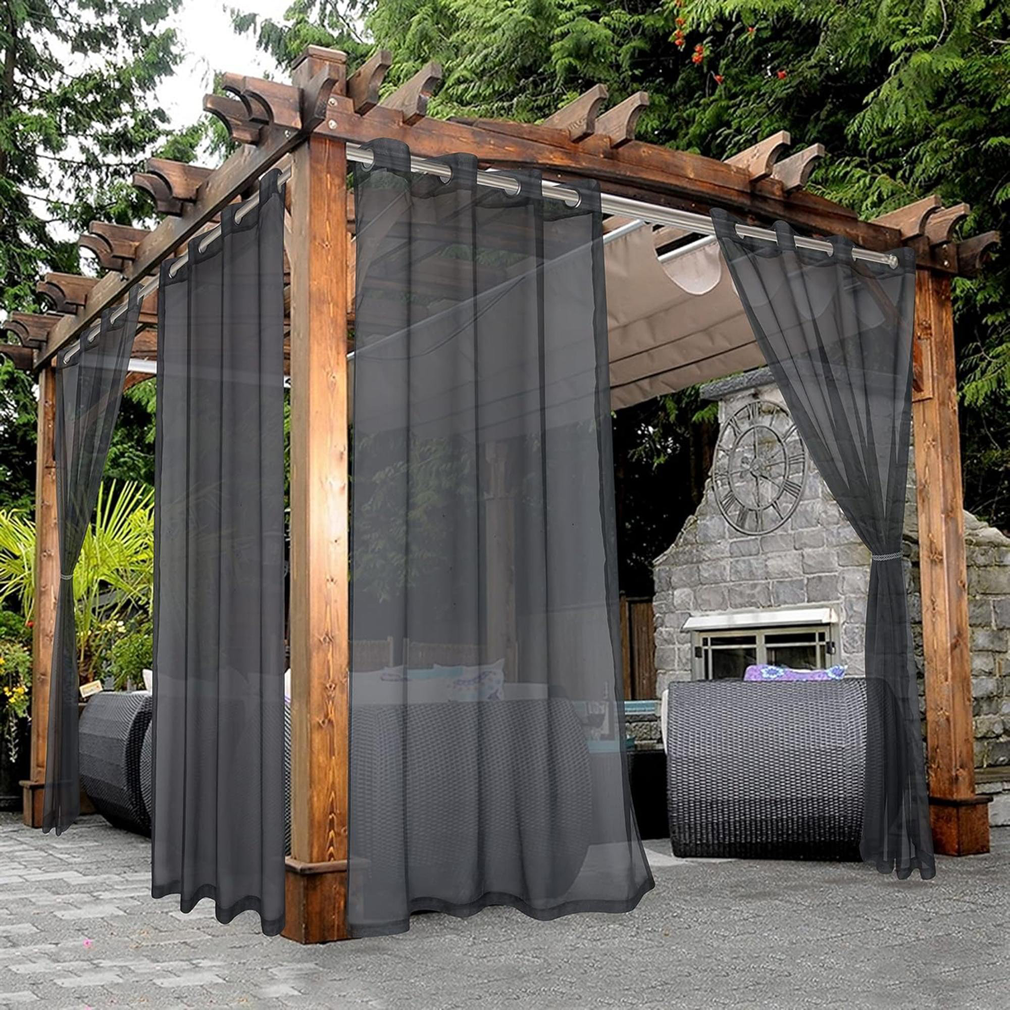Latitude Run® Waterproof Sheer Outdoor Curtains For Patio 2 Panels ...