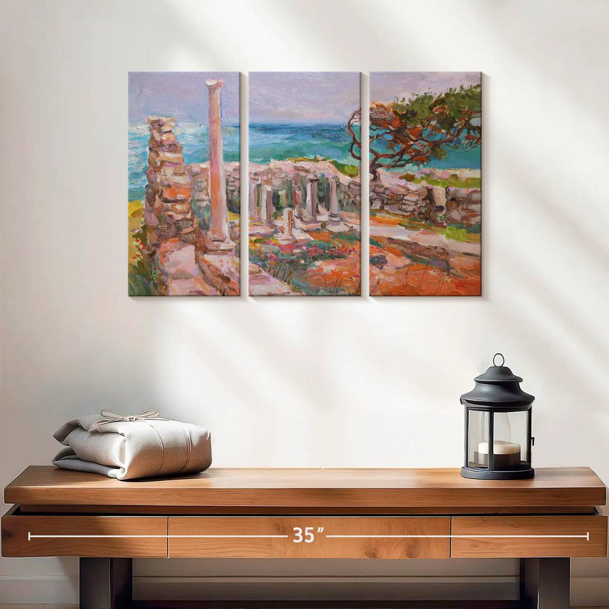 Ebern Designs Lilie Aegean Sea Columns | Wayfair