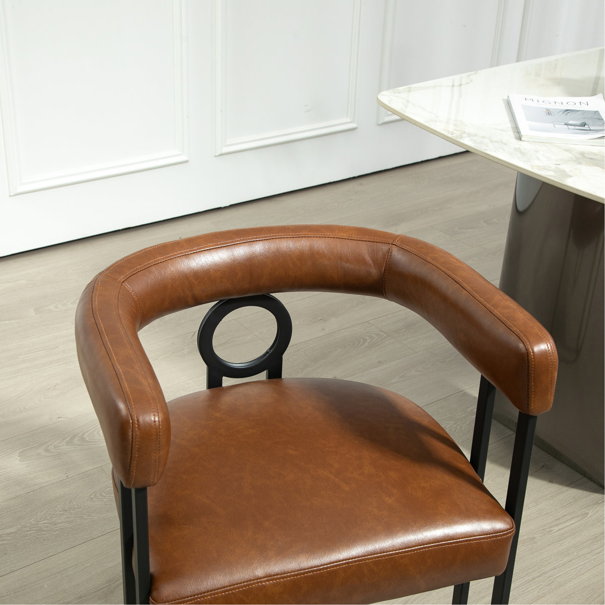 Mercer41 Upholstered Accent Chair, Dining Chair, Kitchen Armchair With ...