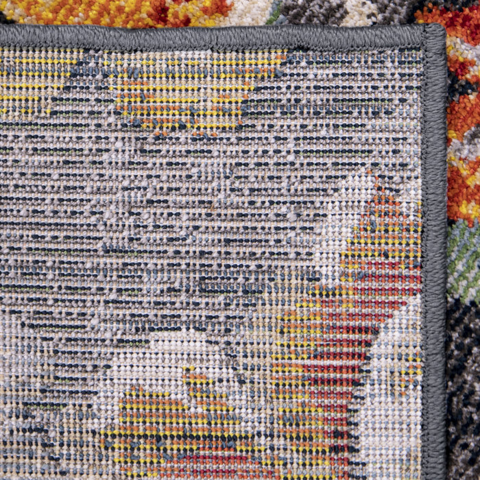 Wildon Home Azeem Floral Blue Willow Stain Resistant Area Rug | Wayfair