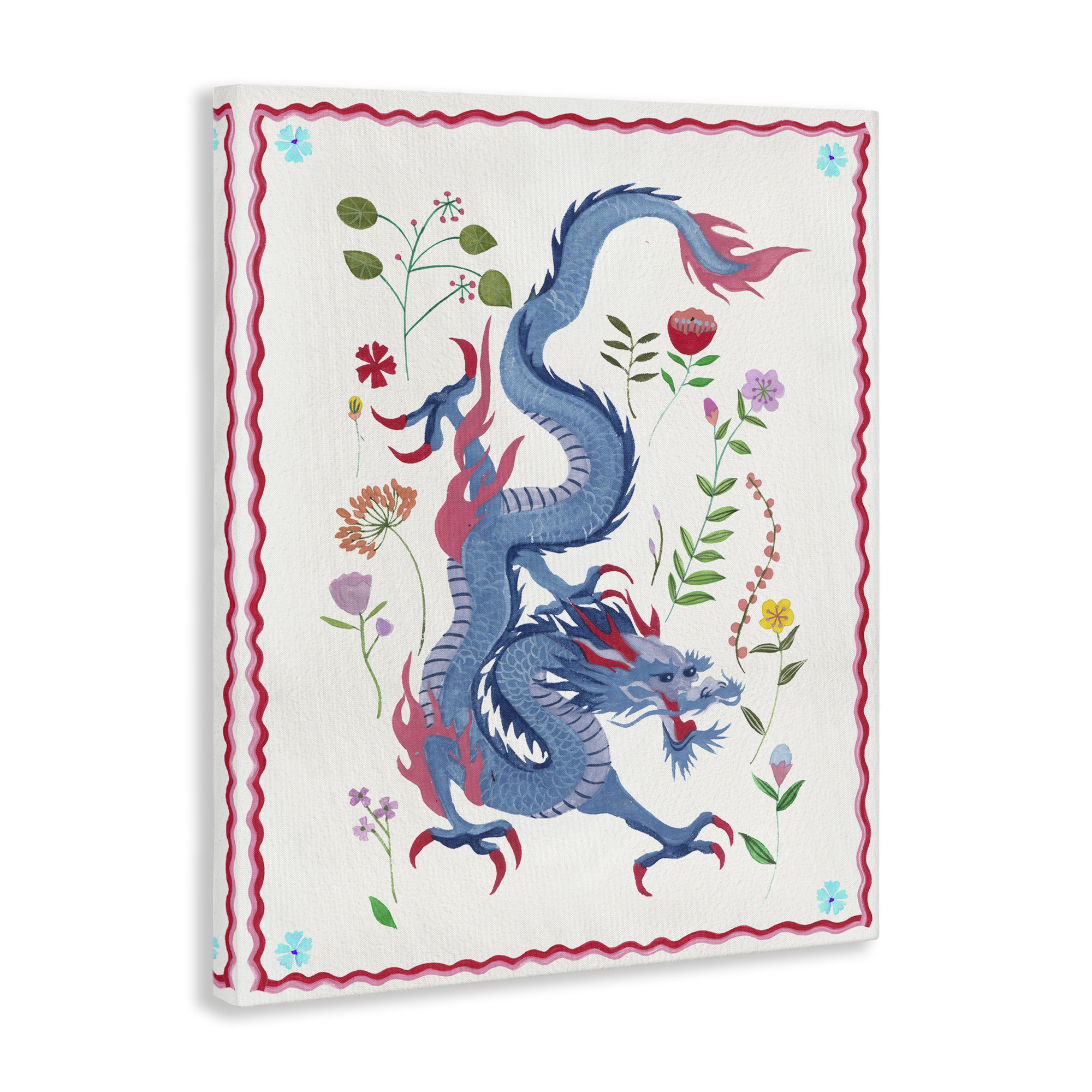 Trinx Cultural Dragon & Plants Canvas Wall Art by Melissa Wang | Wayfair