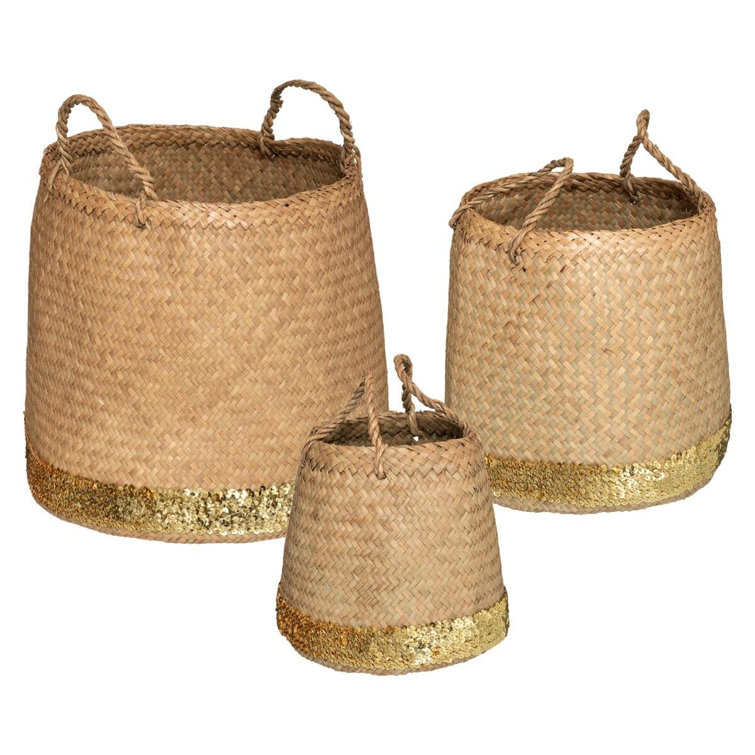 Bay Isle Home Bamboo 3 Piece Basket Set | Wayfair.co.uk