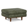 Simpli Home Morrison 33"W Upholstered Ottoman with Solid Wood Legs ...