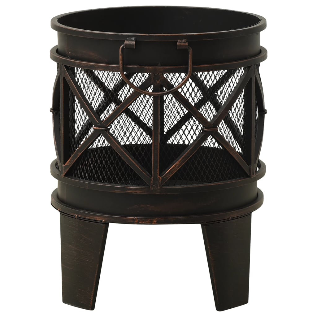 Red Barrel Studio® Rustic Fire Pit with Poker 16.5" x 21.3" Steell ...