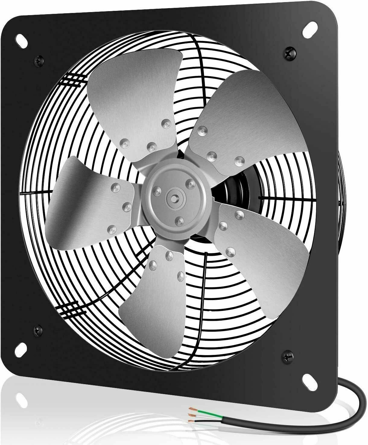 ling 12 Inch Exhaust Fan Aluminum, High Speed 1300RPM, 1-Pack, Silver ...