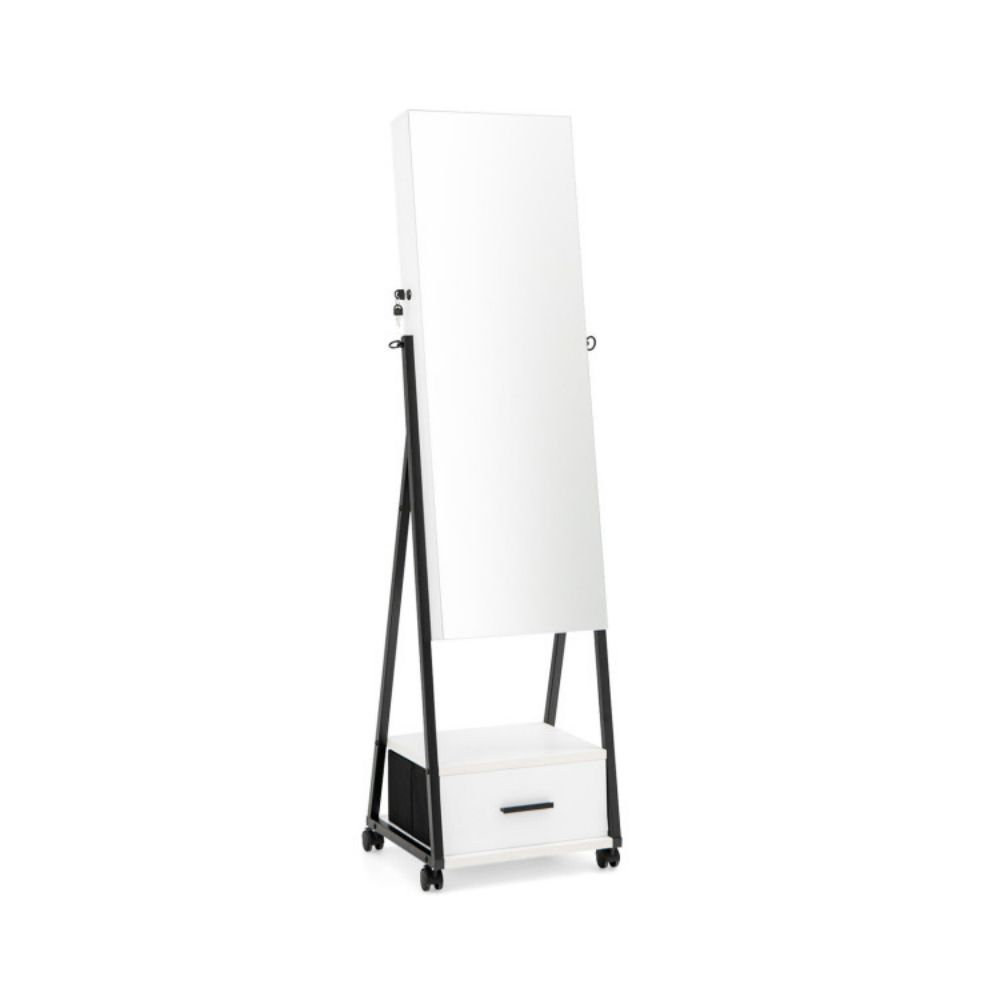 Latitude Run® Jewelry Cabinet With Full-Length Mirror - Wayfair Canada