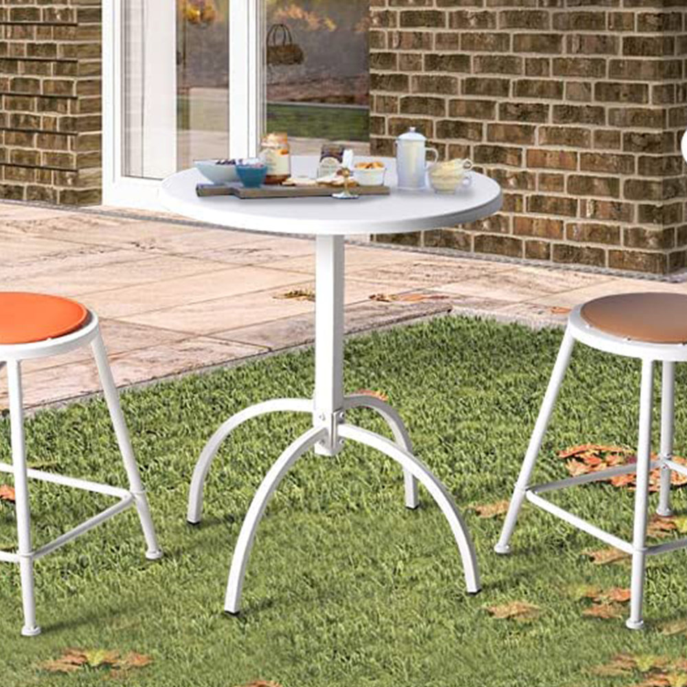 Ebern Designs Round Pub Table 27.5" Modern Style Metal Bar Table Cafe ...