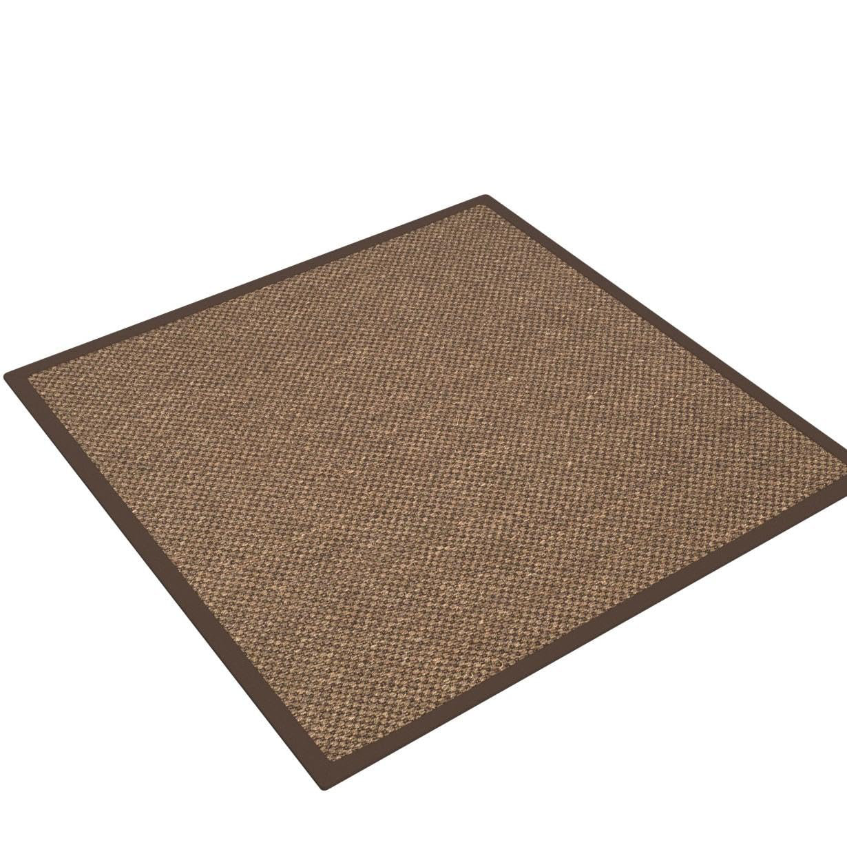 Dakota Fields Natural Fiber Sisal Area Rug, 4' Square Brown/Brown ...