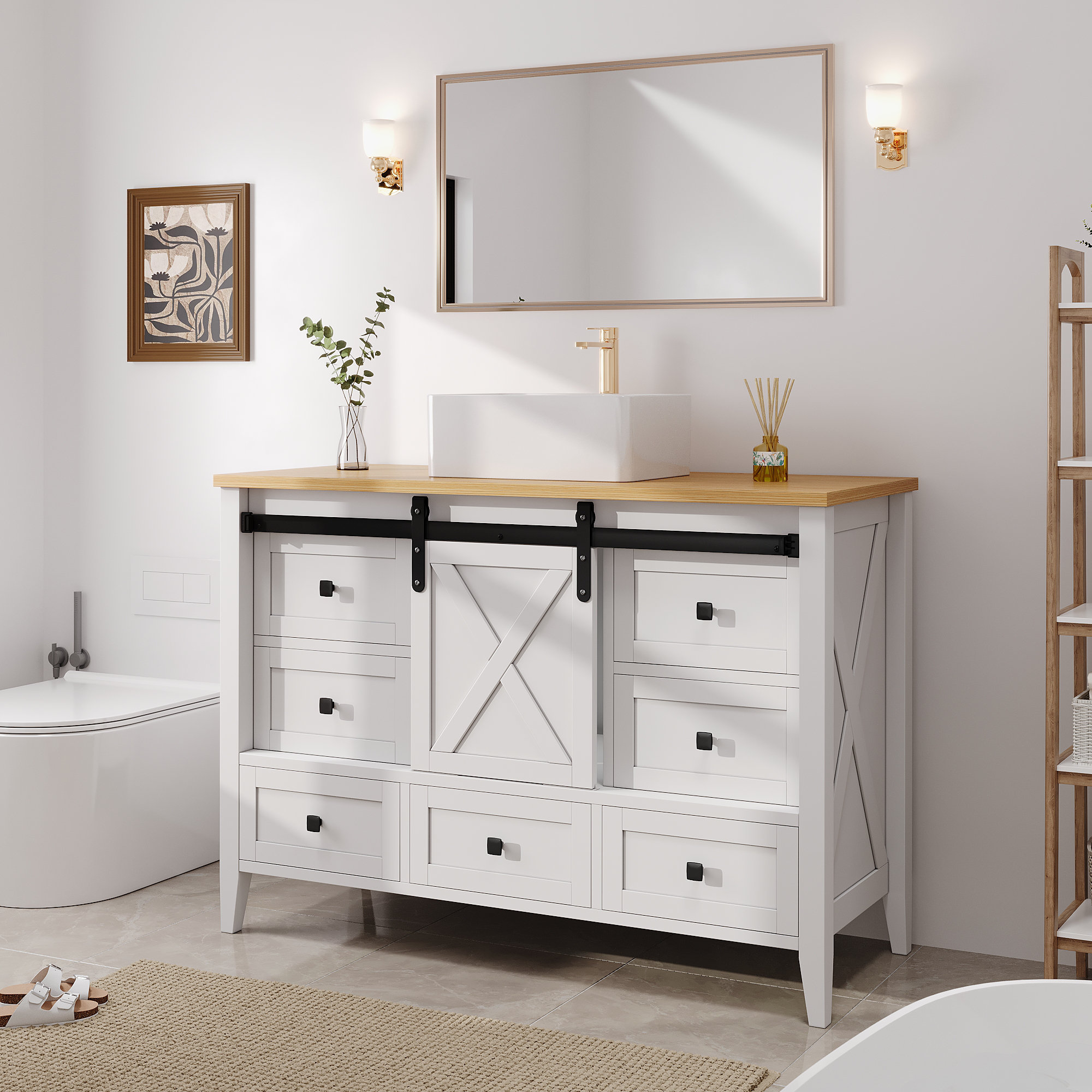 48 Farmhouse Bathroom Vanity