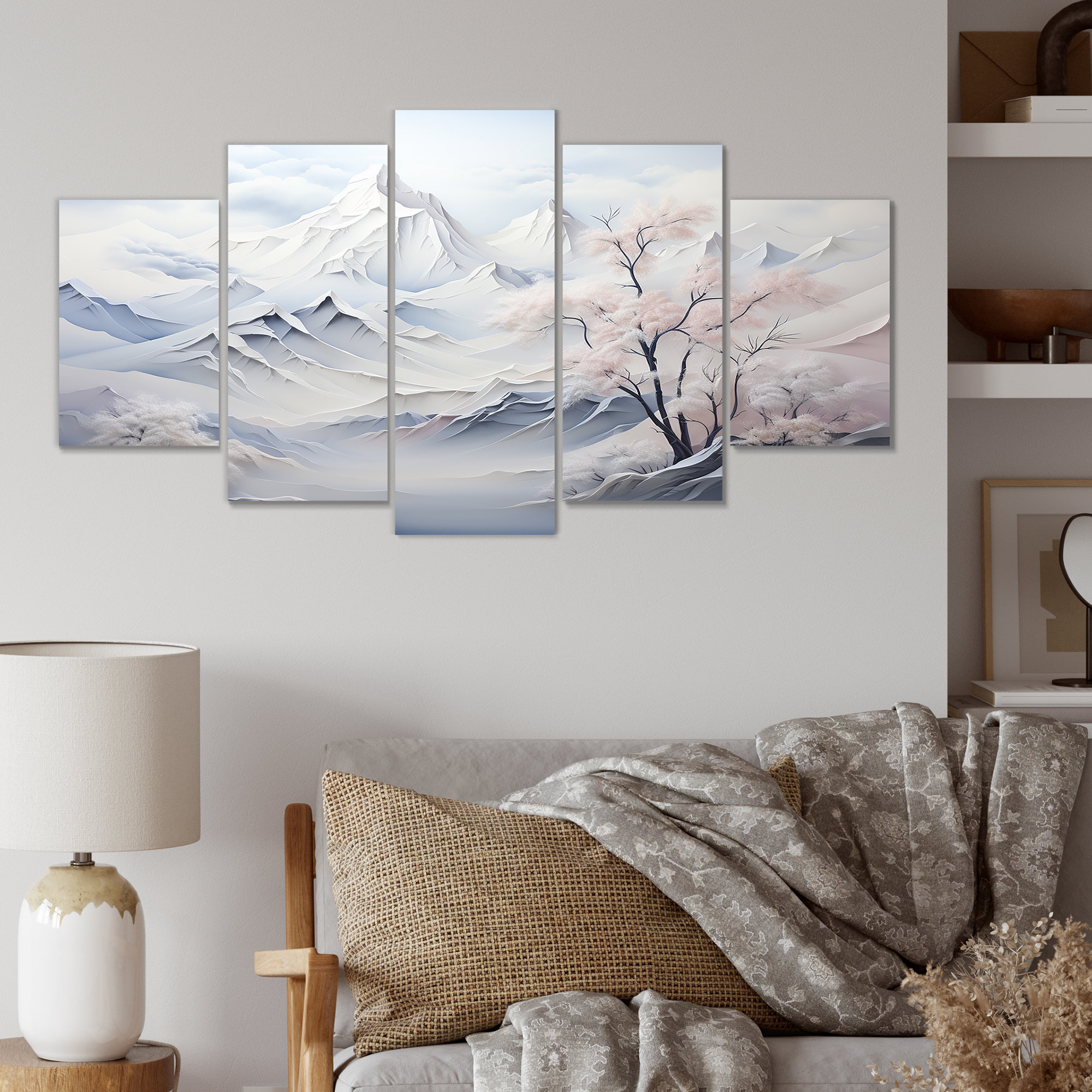 Union Rustic Snowy Mountain Peaks Serenity II - Mountains Winter ...