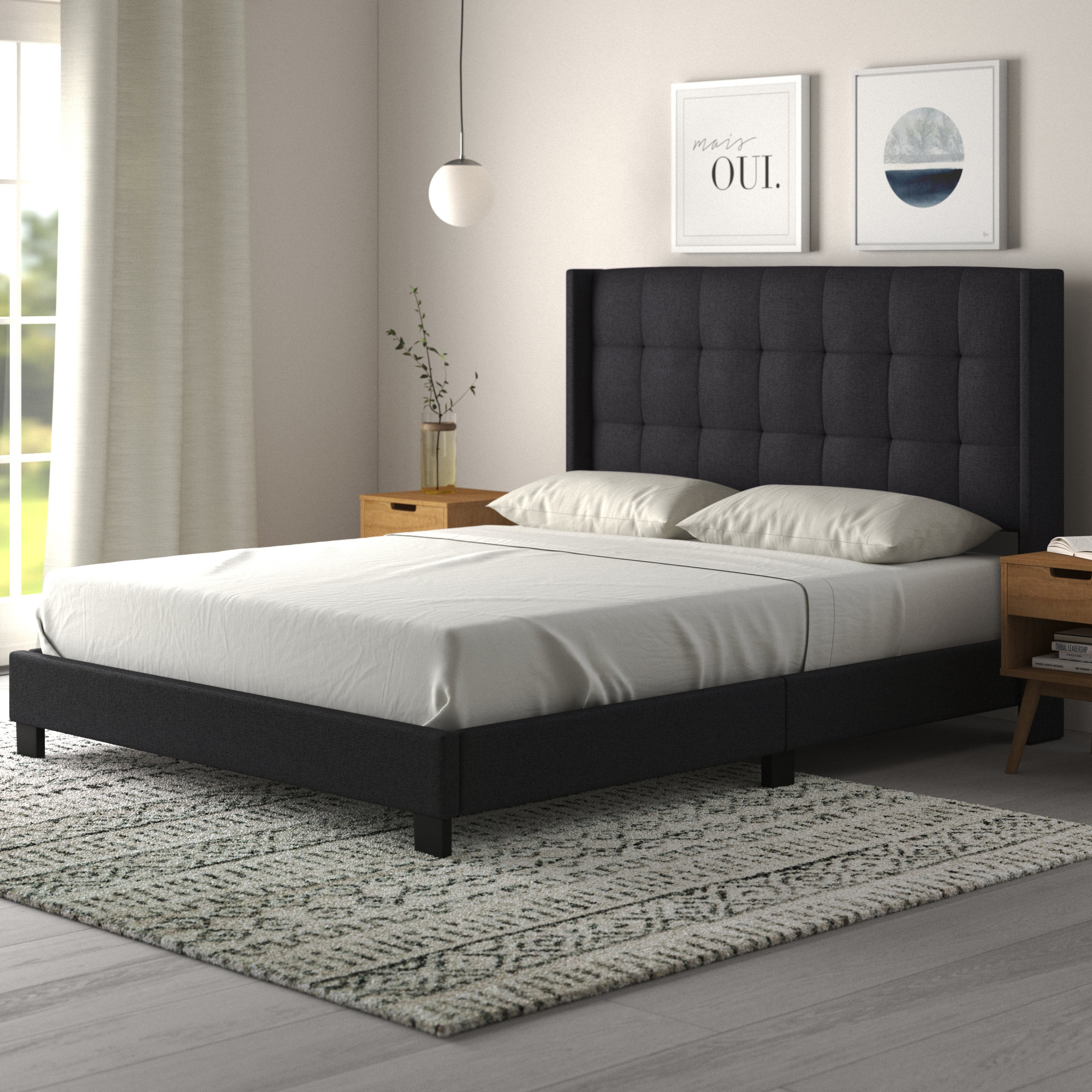 Wade Logan® Drury Tufted Upholstered Standard Bed & Reviews - Wayfair ...