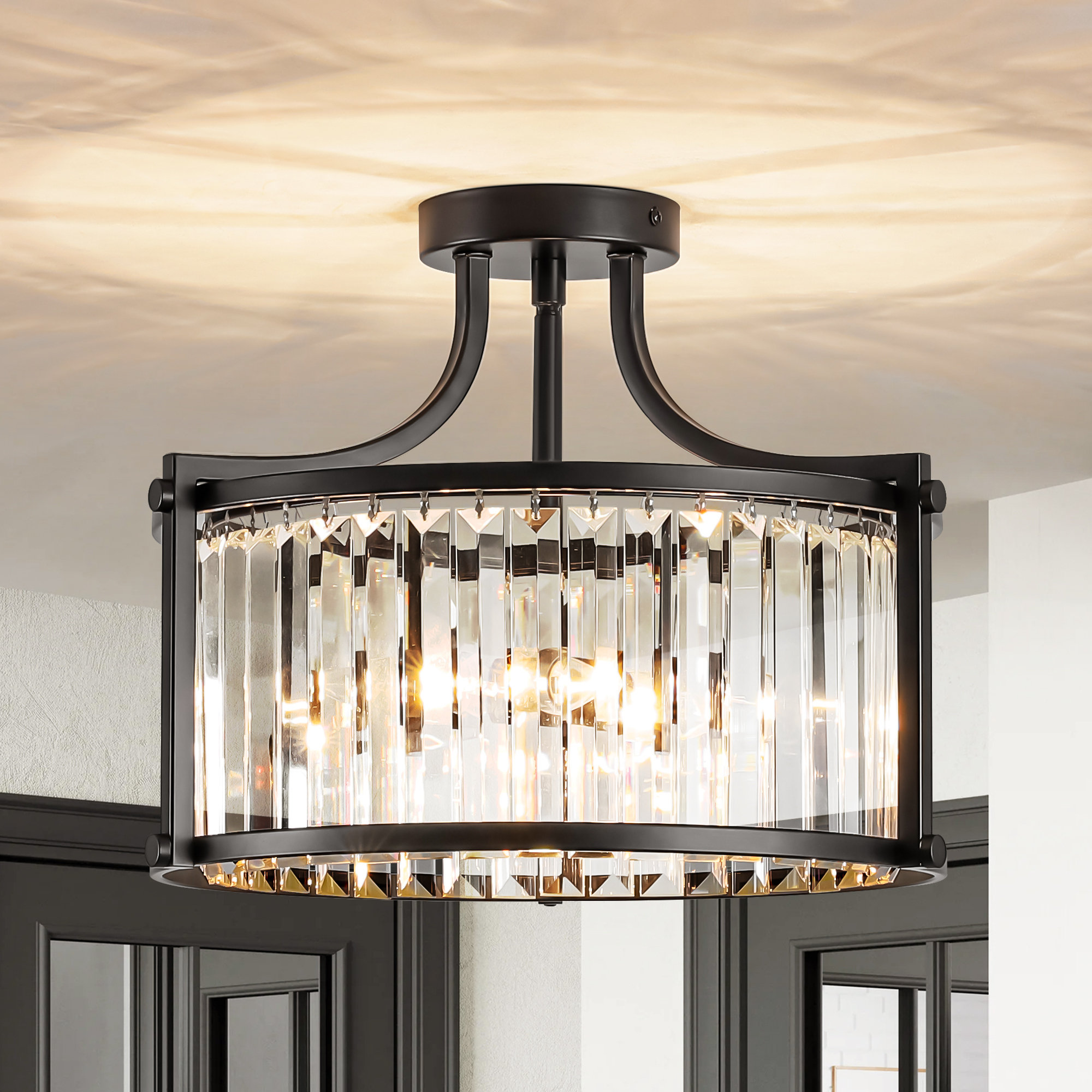 House of Hampton® 4 - Light Crystal Flush Mount Light | Wayfair