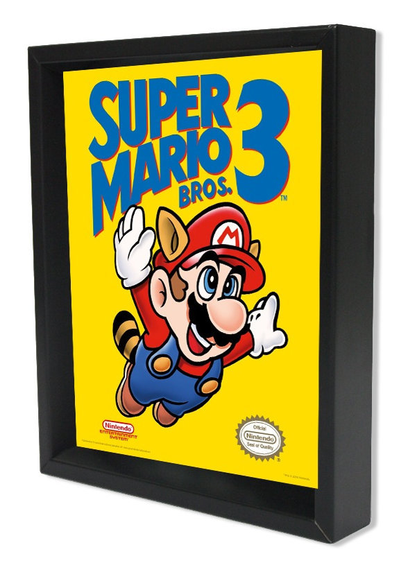 Dakota Fields Super Mario Bros. 3 - Cover Lenticular 8x10 3D Shadowbox ...