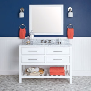 Red Barrel Studio® Meadowbrook 48'' Single Bathroom Vanity with Ceramic ...