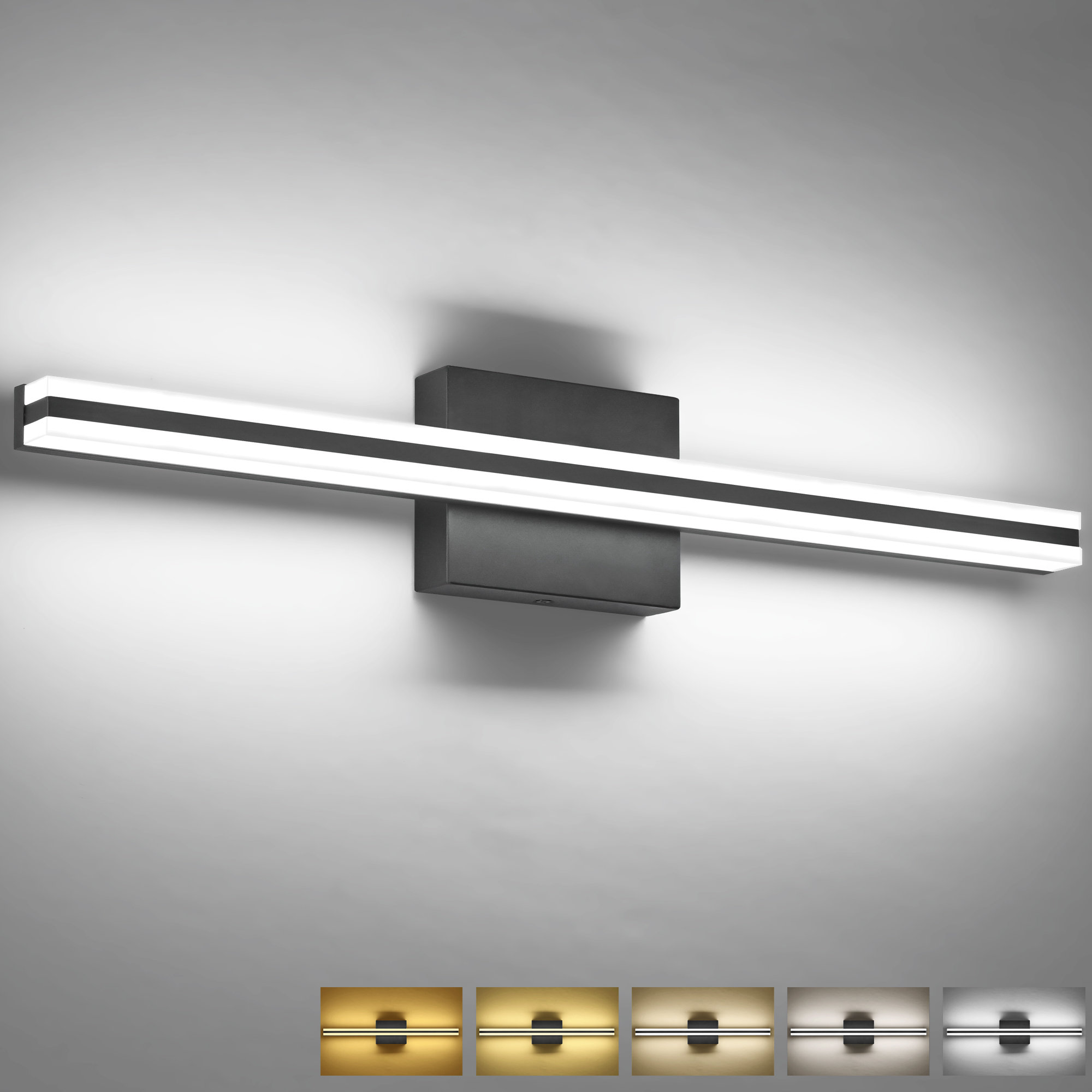 Wrought Studio 24 Inch 5 Color Temperature Dimmable Vanity Lights Over ...