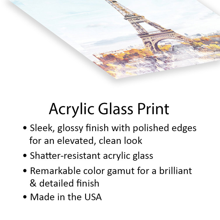 Winston Porter I Love Paris Travel Poster On Glass by Natalie Ryan ...