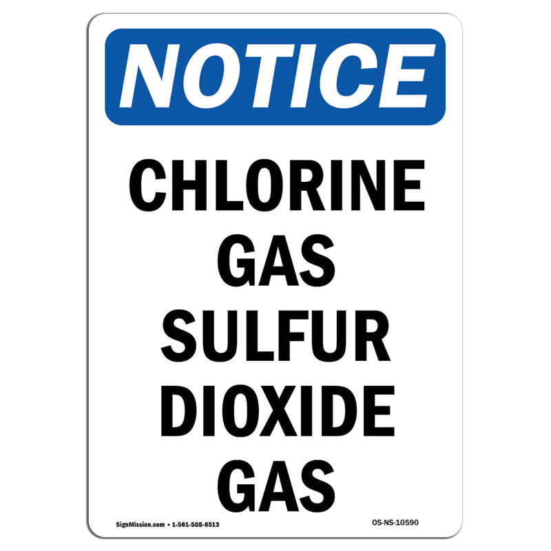 SignMission Chlorine Gas Sulfur Dioxide Gas Sign | Wayfair