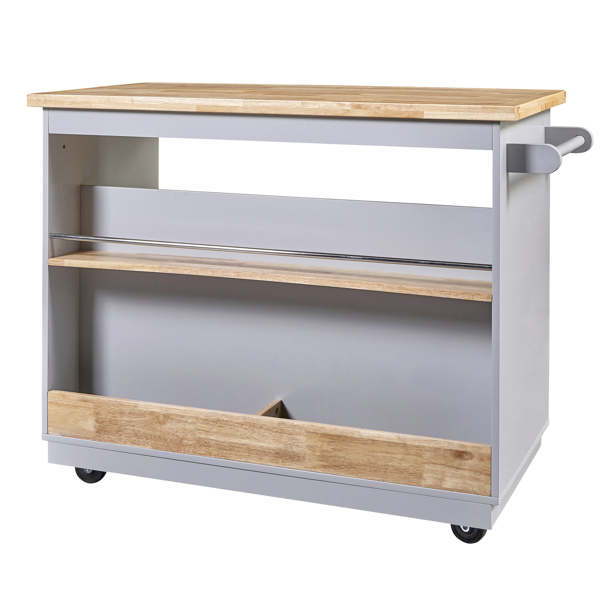 Hokku Designs Rolling Kitchen Island with Storage, Two-sided Kitchen ...