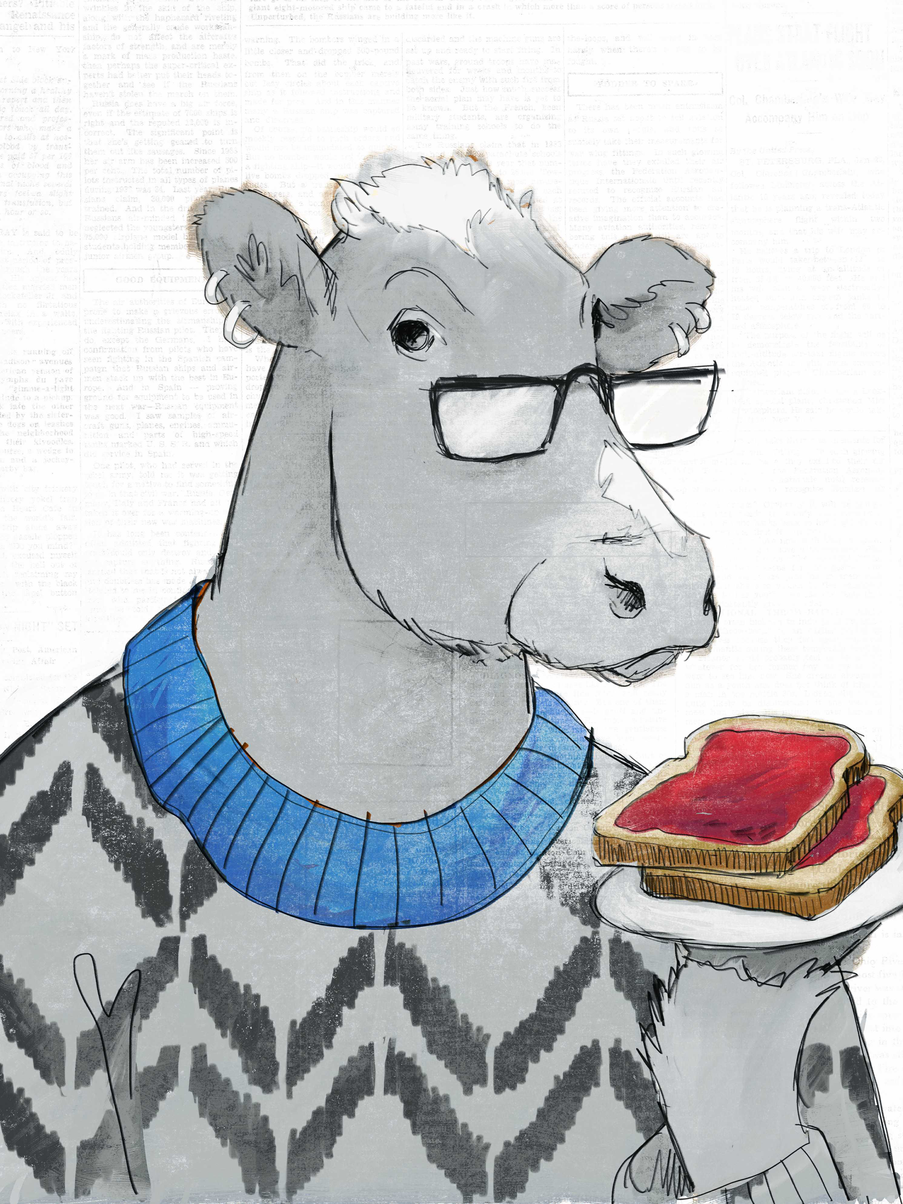 Trinx Hipster Cow Toast - Wayfair Canada