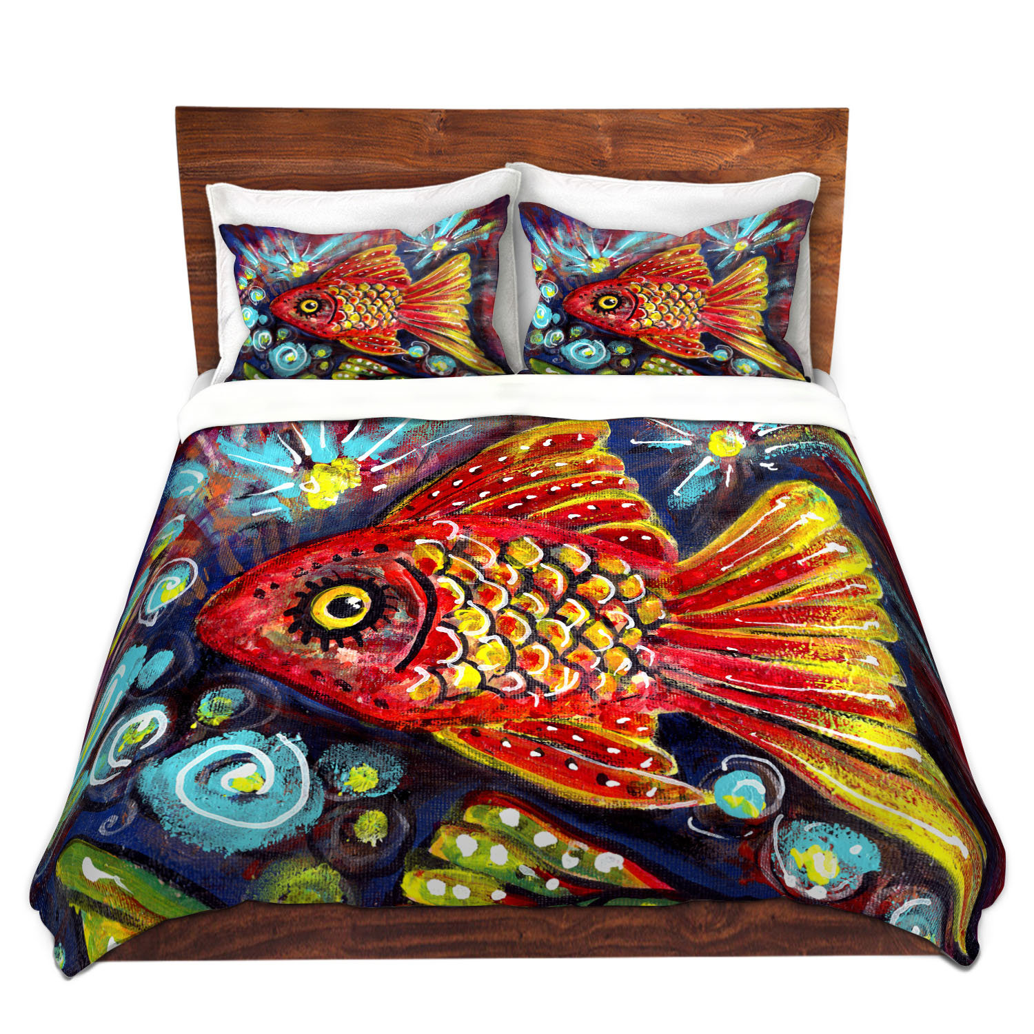 DiaNoche Designs Ram Marie Cheung Bubbles Duvet Cover Set | Wayfair